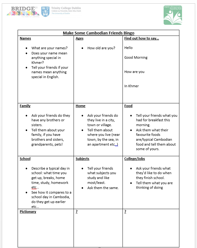 Set Up Activities – Teaching For Tomorrow